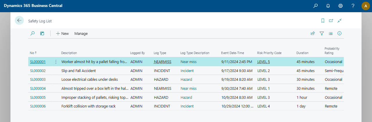 EHS Compliance in Business Central with Safety Logbook